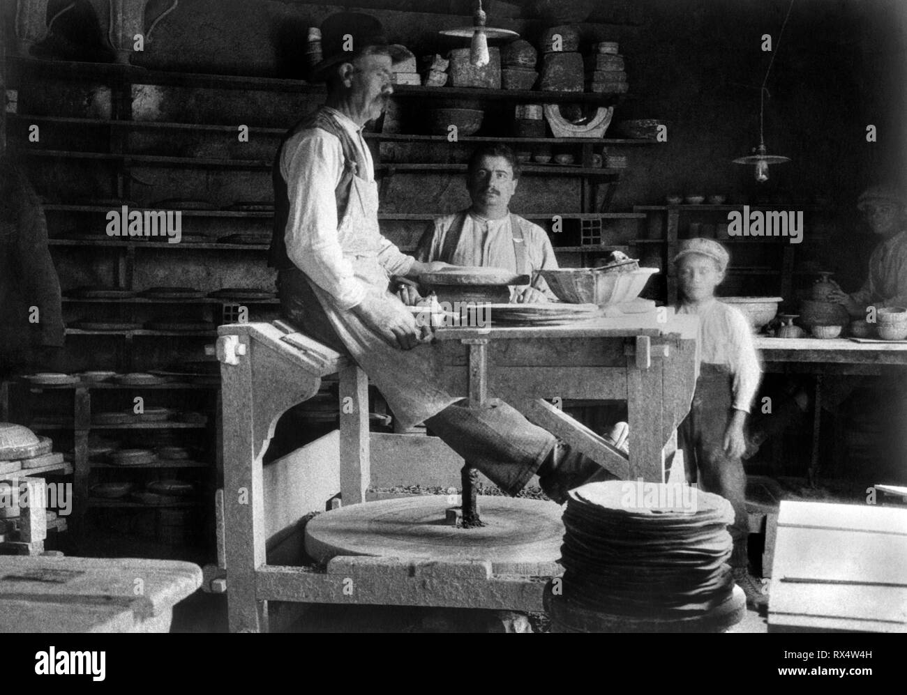 majolica factory, antica fabbrica maioliche deruta, umbria, italy, 1930 ...