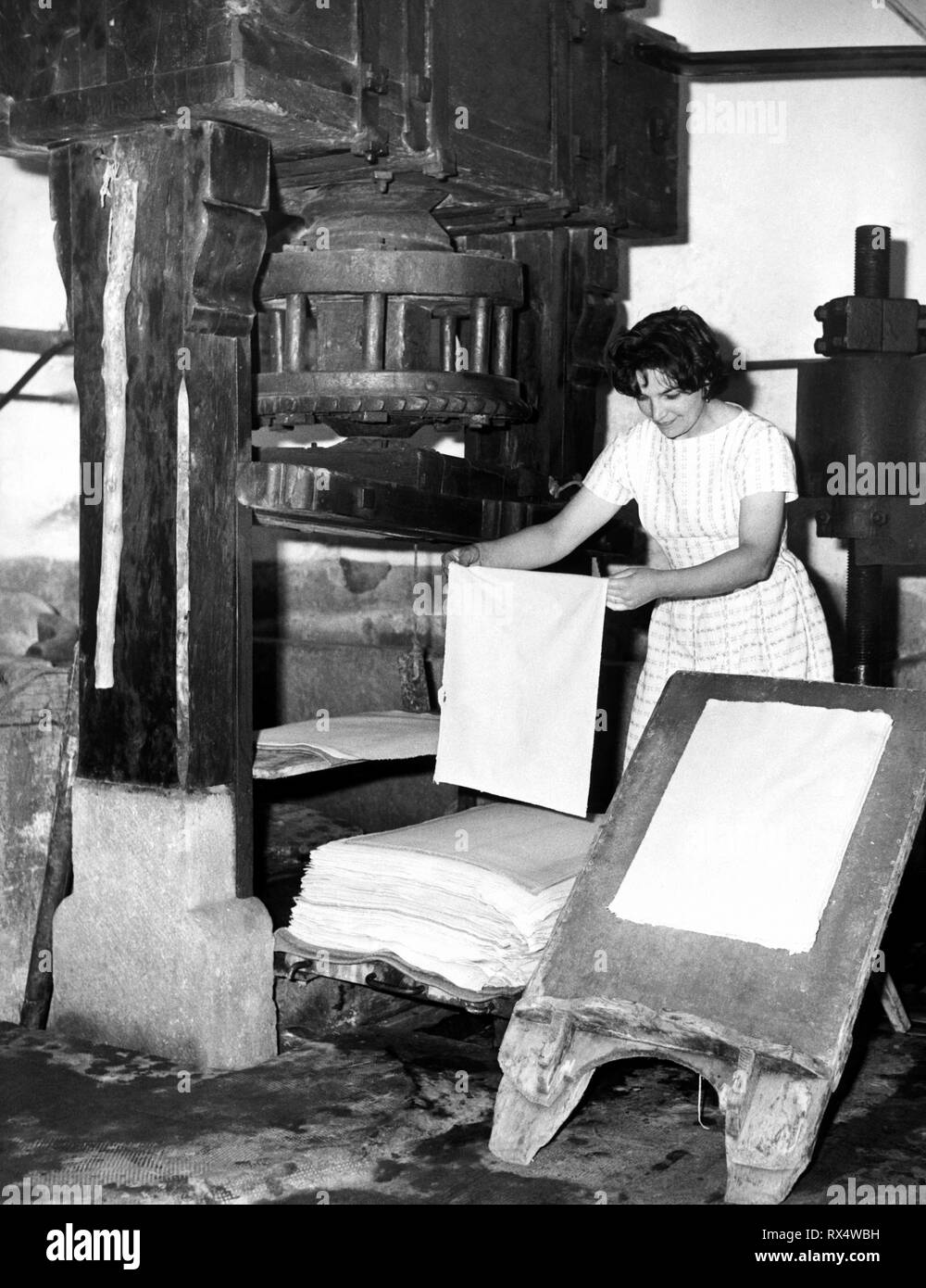 Paper mill industry industrial Black and White Stock Photos & Images ...