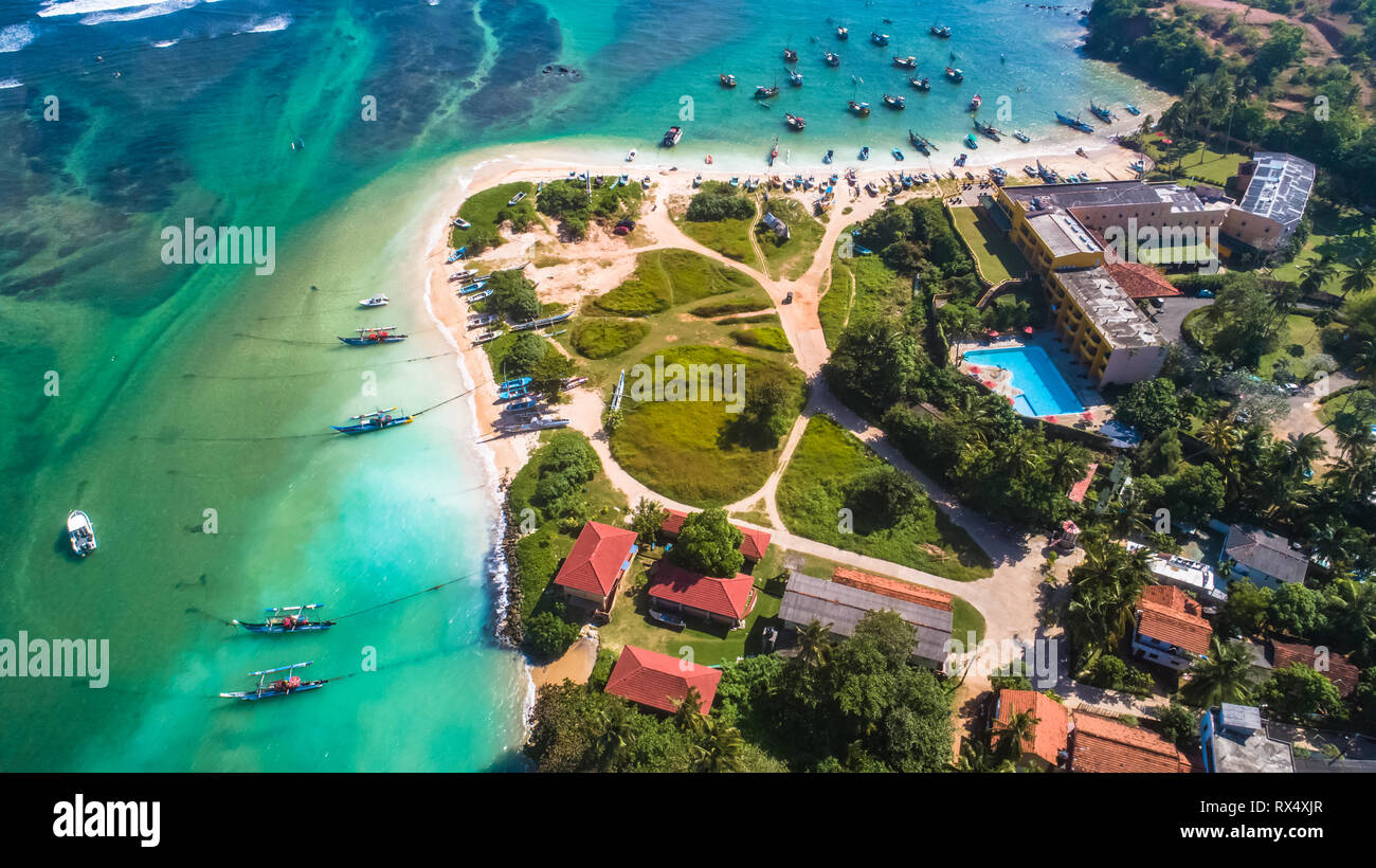 Aerial. Weligama, Sri Lanka Stock Photo - Alamy