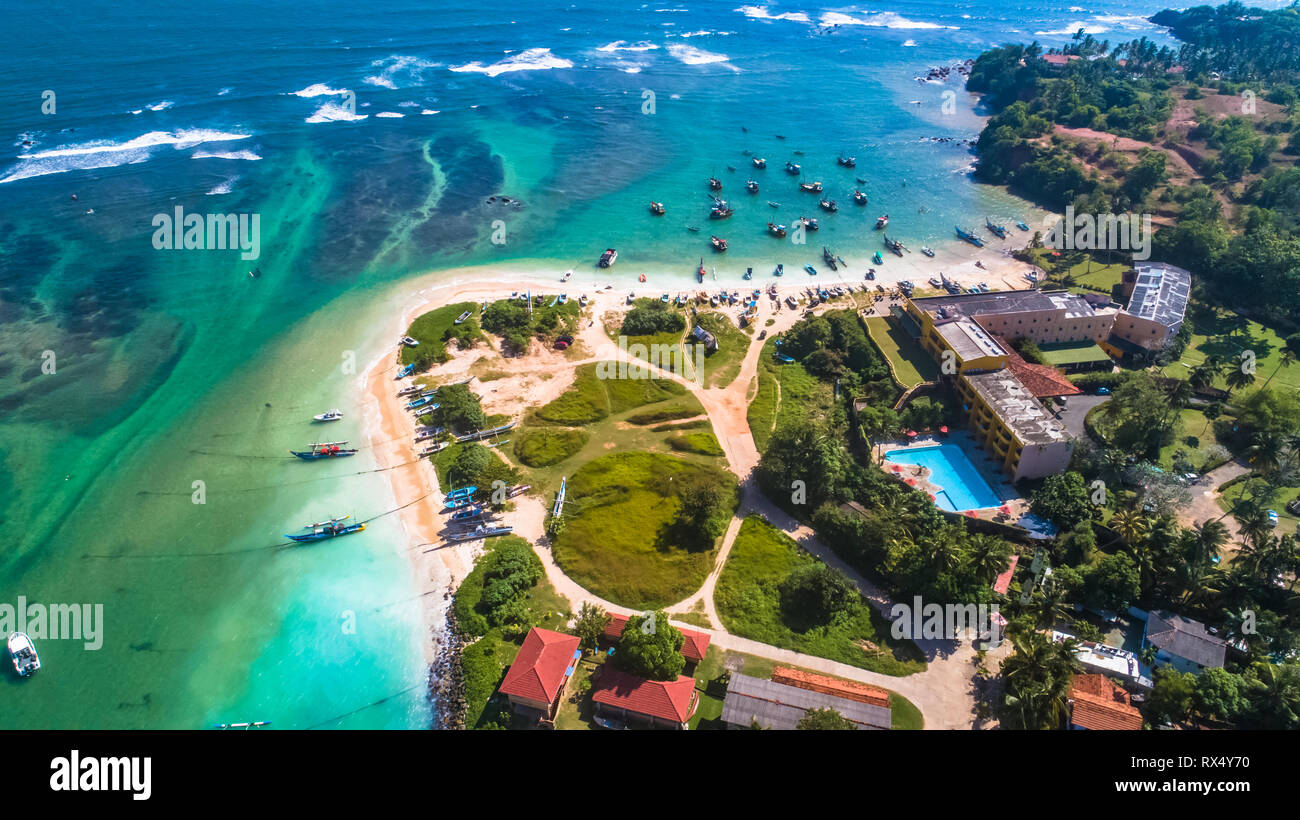 Aerial. Weligama, Sri Lanka Stock Photo - Alamy