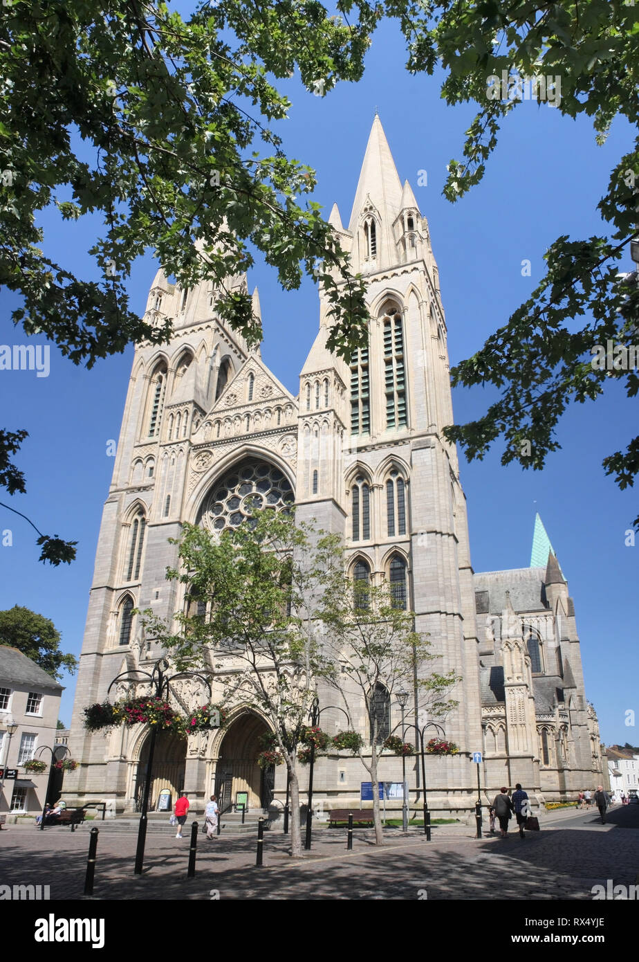 Truro Cathedral Cornwall, impressive building pointing to the heavens ...