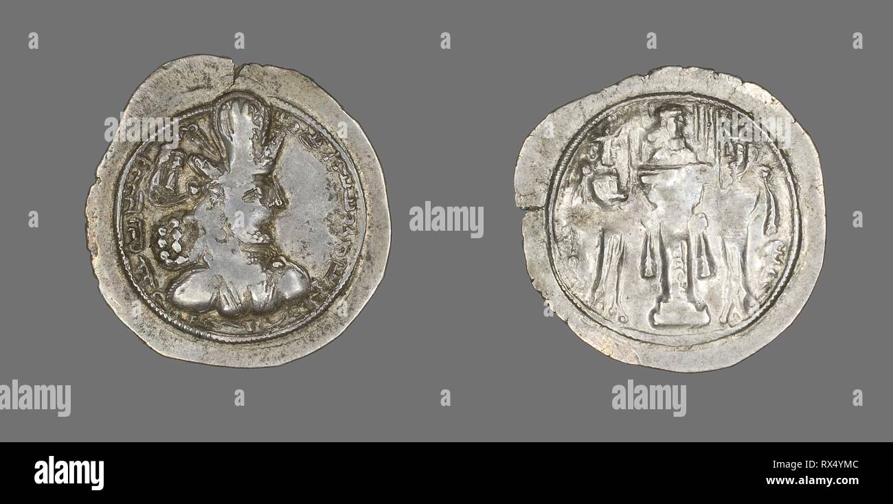 Coin Portraying King Sapor II. Sasanian; Persia. Date: 309 AD-379 AD ...