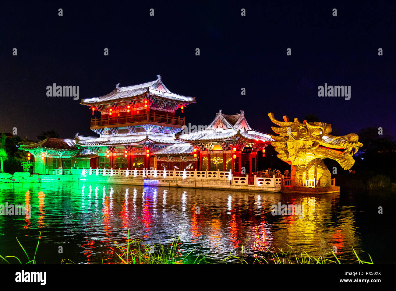 Qingming riverside in Kaifeng, known as Shui Xi , is beautifully ...