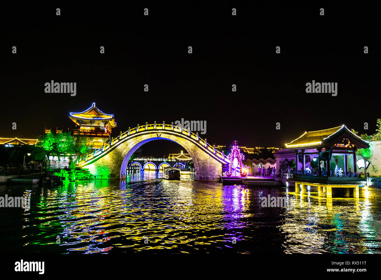 Qingming riverside in Kaifeng, known as Shui Xi , is beautifully ...