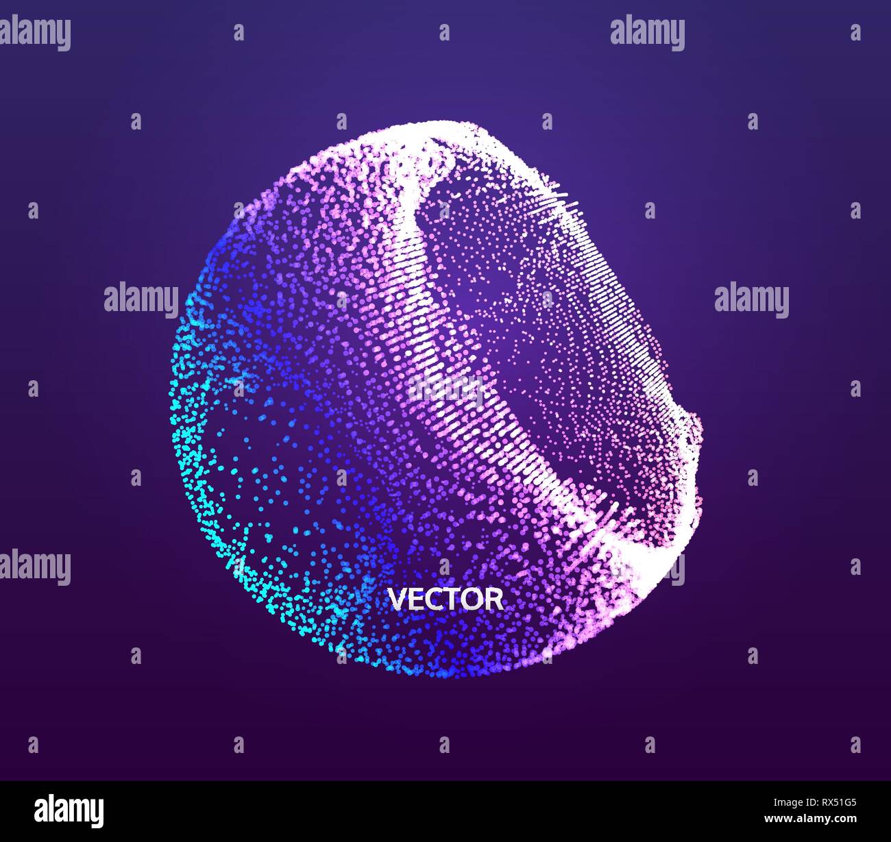 The Half-sphere Consisting of Points. Abstract Grid. Semi-sphere ...