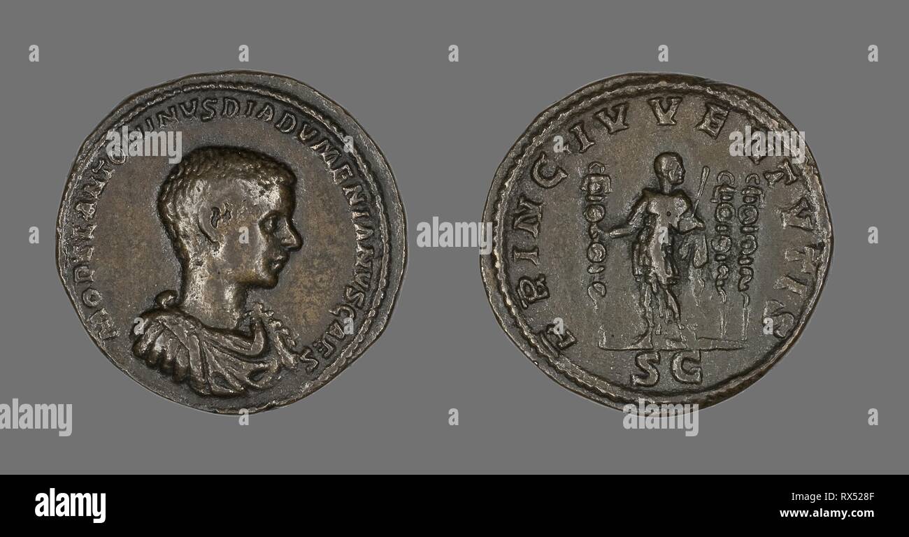 Coin portraying emperor diadumenian hi-res stock photography and images ...