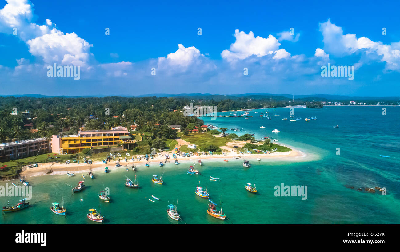 Aerial. Weligama, Sri Lanka Stock Photo - Alamy