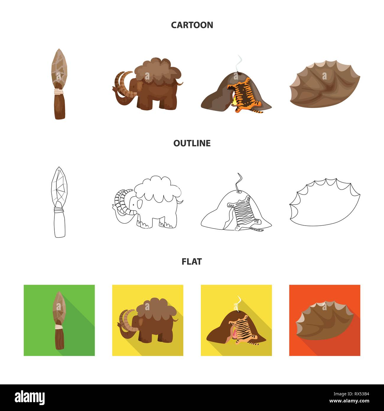 arrow,mammoth,cave,flint,spear,animal,primeval,sharp,prehistoric,wool ...