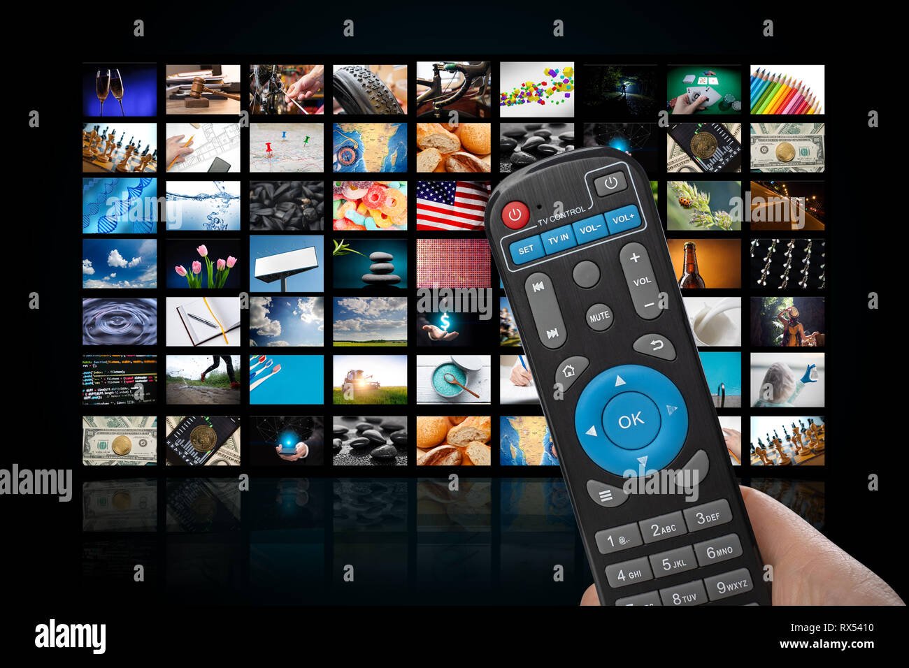 Set tv channels hi-res stock photography and images - Alamy