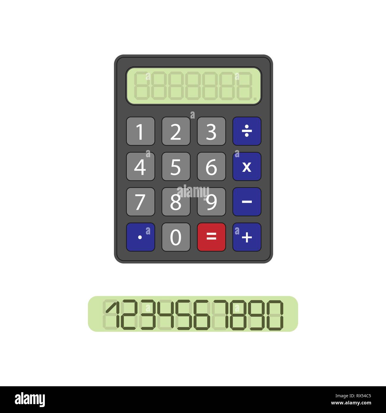 Numbers calculator Stock Vector Images - Alamy