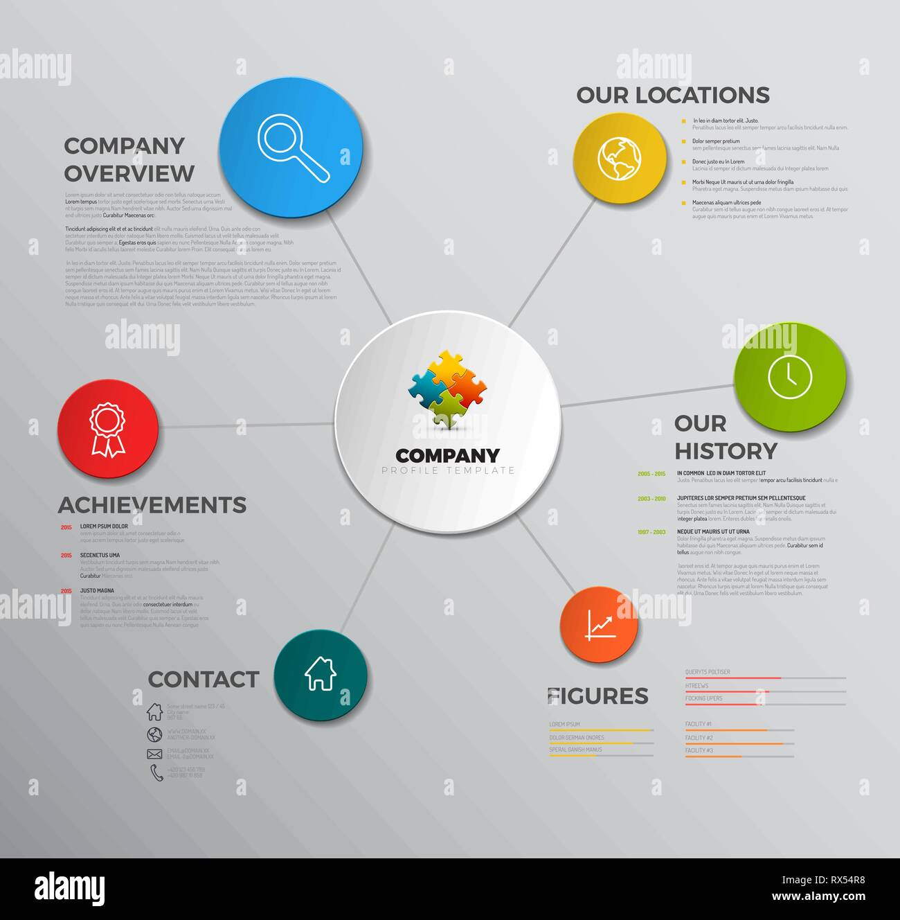 Company infographic overview design Stock Vector Images - Alamy