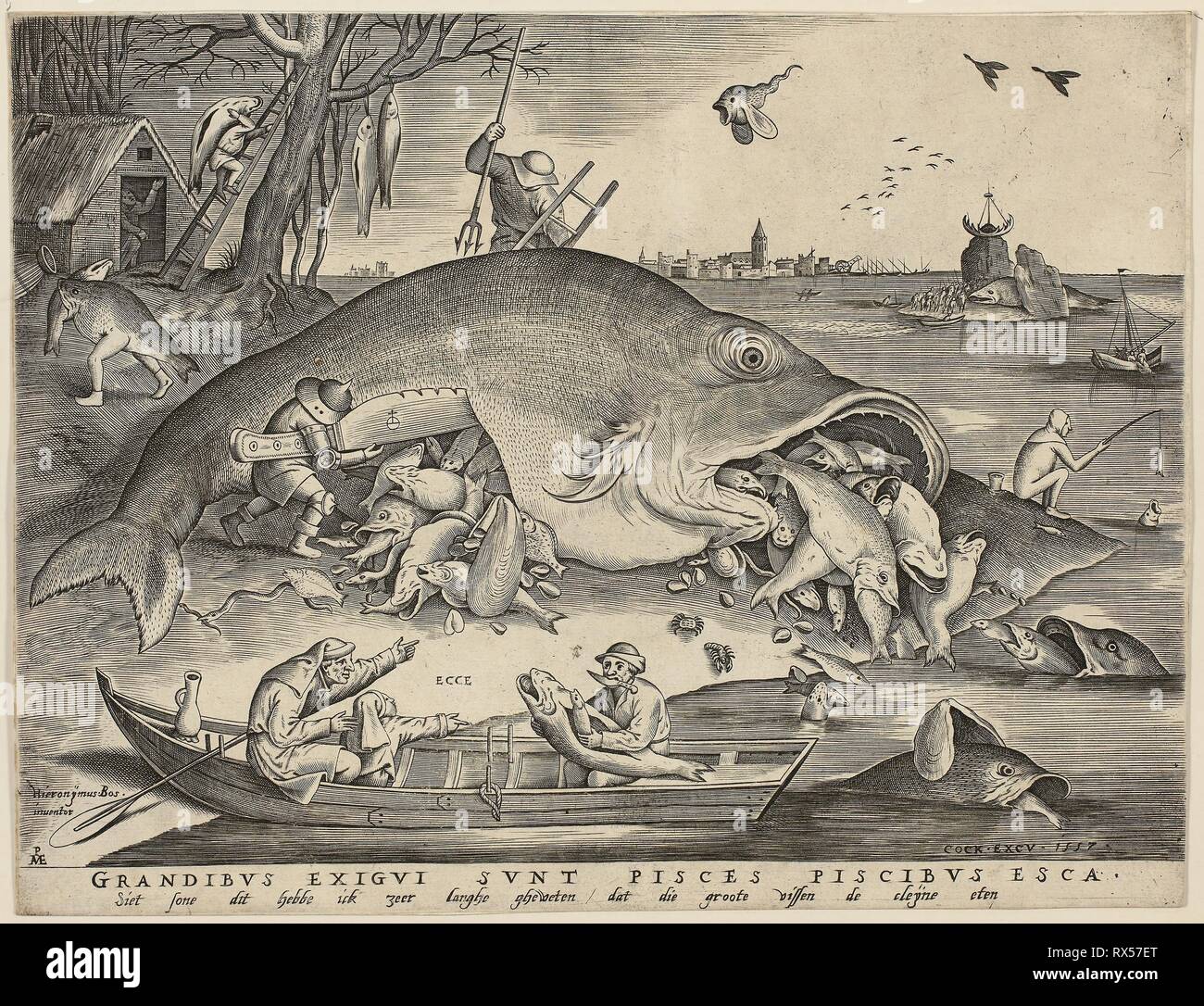 Big Fish Eat Little Fish. Pieter van der Heyden (Flemish, c. 1530-after ...