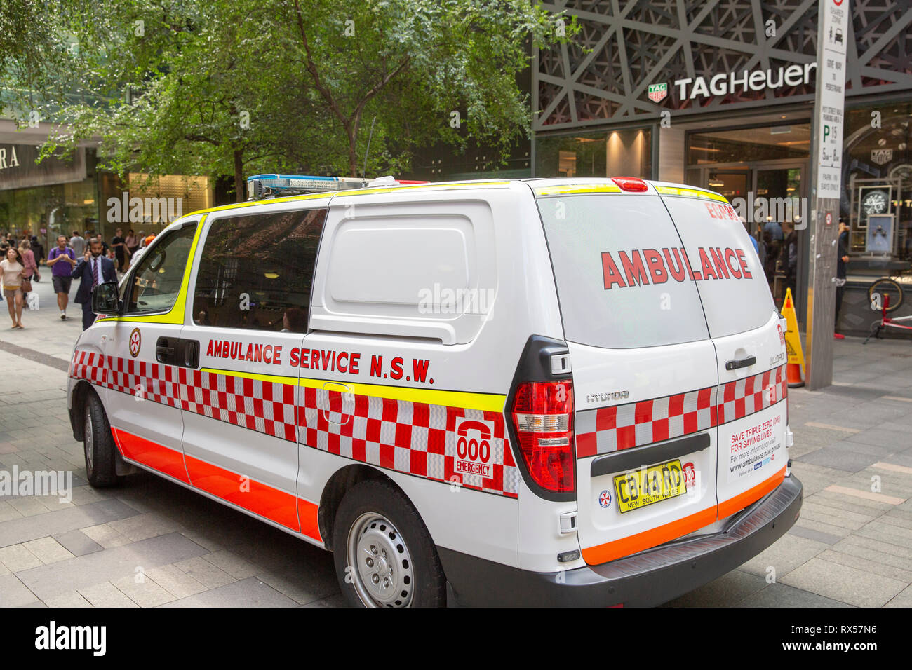 New South Wales ambulance vehicle parked in Pitt street,Sydney ...