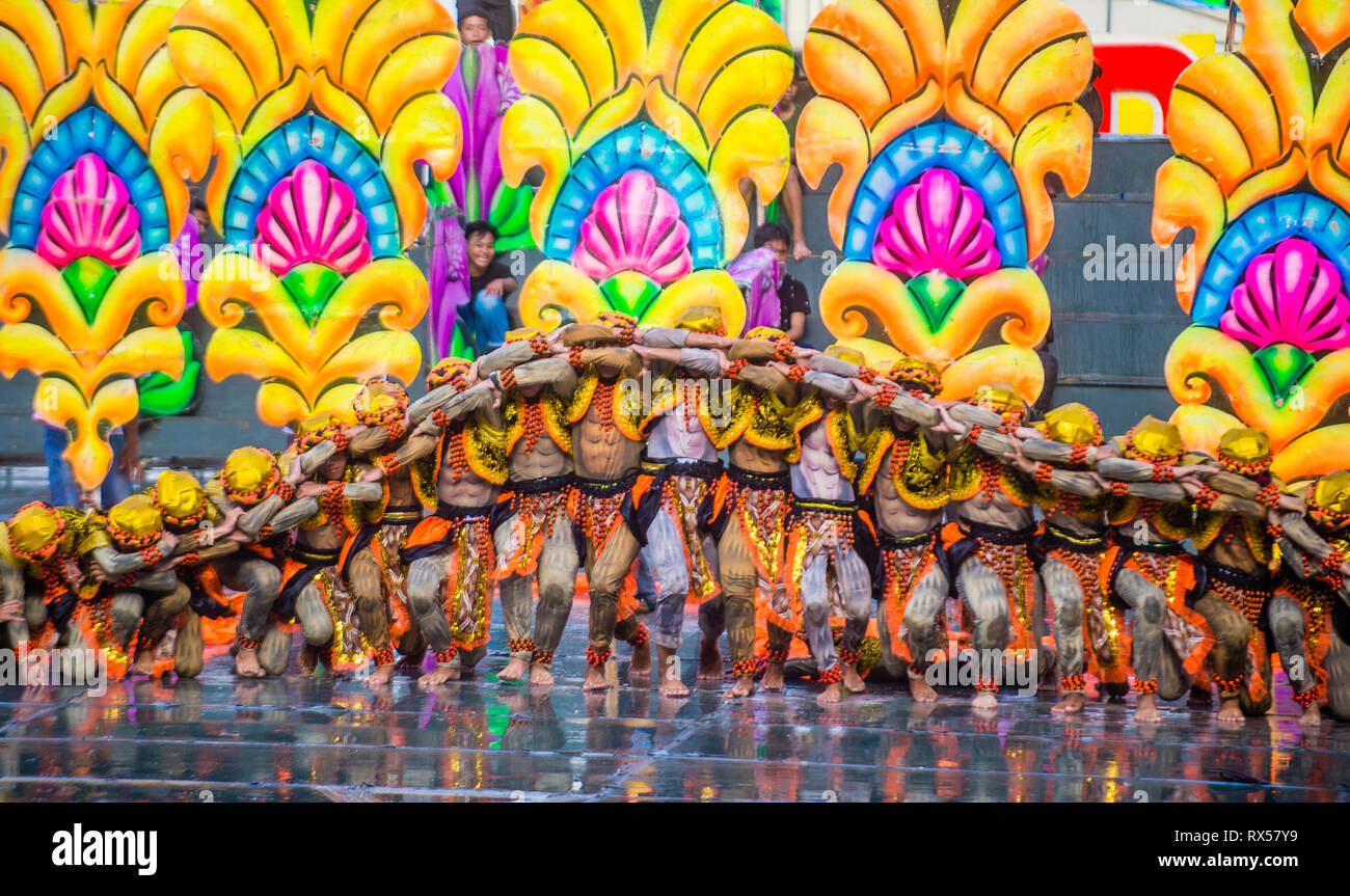 Participants in the Sinulog festival in Cebu city Philippines Stock ...