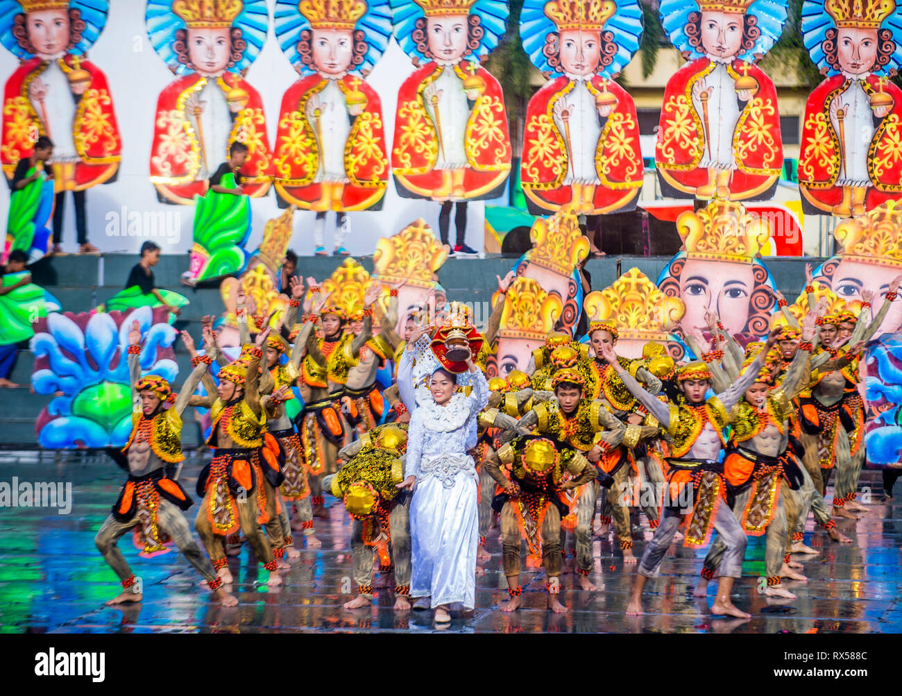 Participants in the Sinulog festival in Cebu city Philippines Stock ...