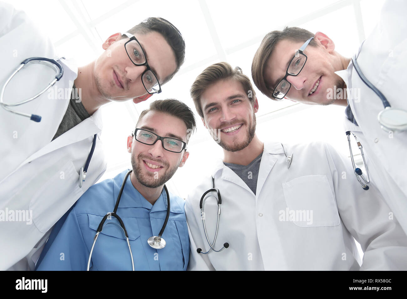 bottom view.a professional group of doctors Stock Photo - Alamy