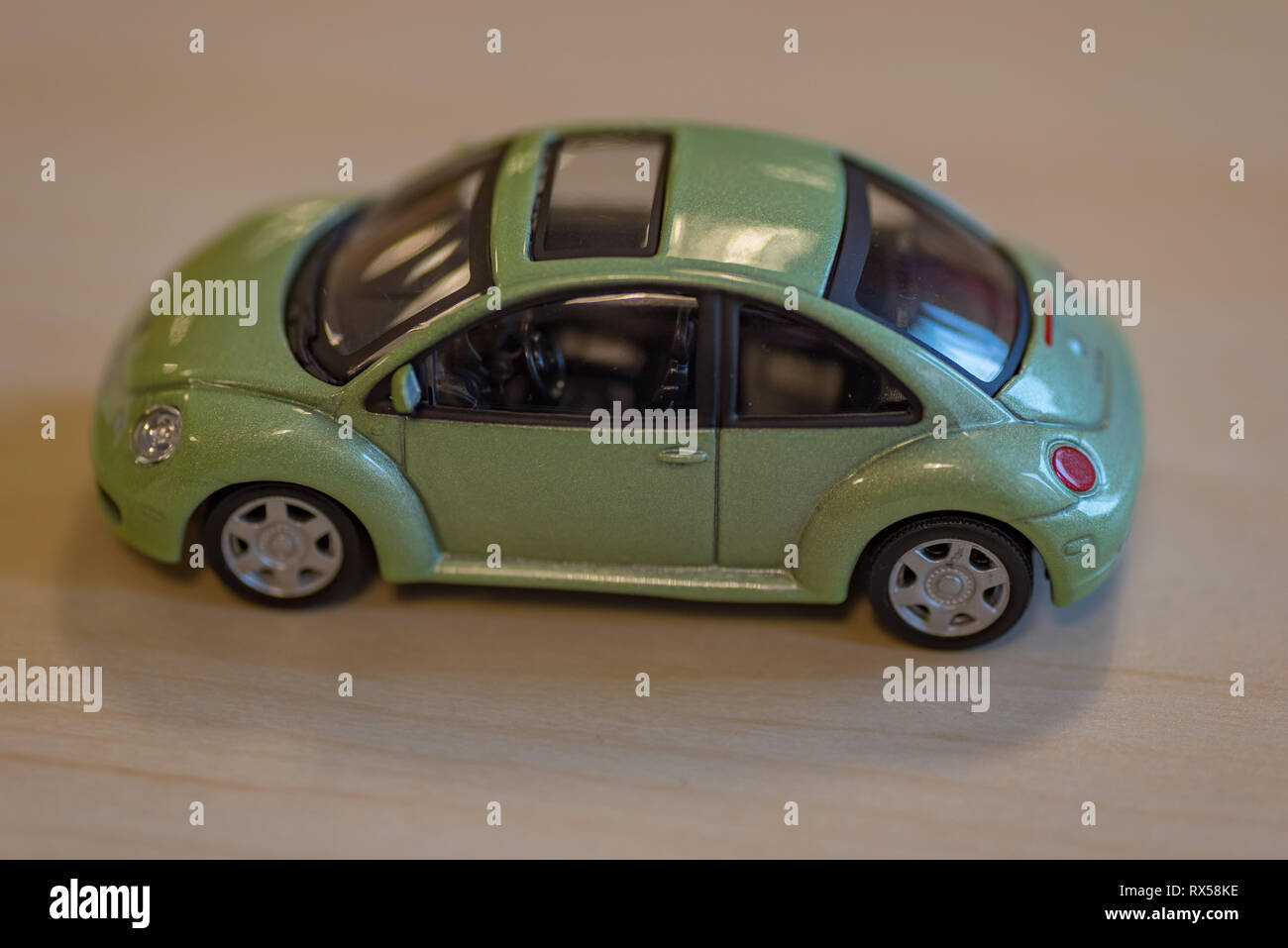 little green toy car indoors at a preeschool in Sweden Stock Photo - Alamy