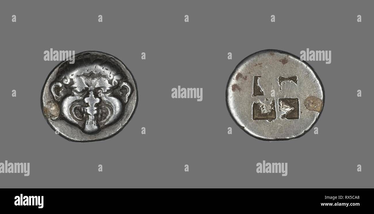 Drachm (Coin) Depicting a Gorgon. Greek. Date: 500 BC-401 BC ...