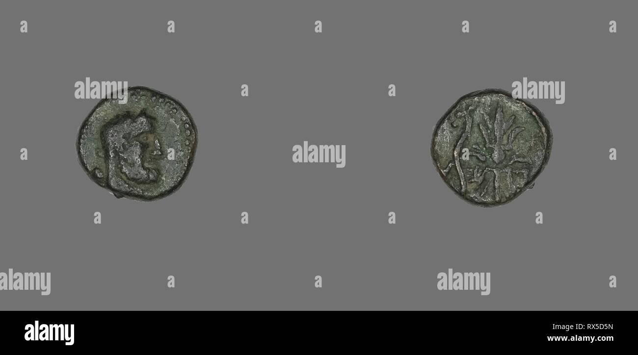 Coin Depicting a Bearded Head. Greek. Date: 300 BC-67 BC. Dimensions ...