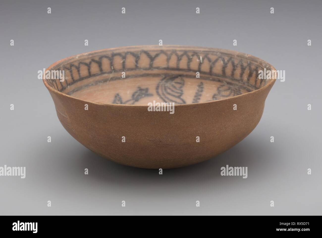 Painted Bowl with Fish and Lotus Design. Pakistan; Ancient region of ...