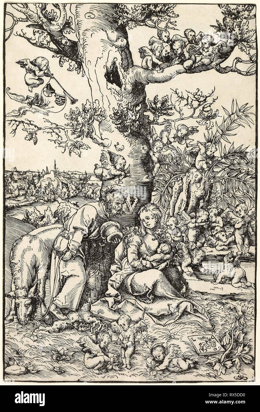 The Rest on the Flight into Egypt. Lucas Cranach the Elder; German, 1472-1553. Date: 1509 ...