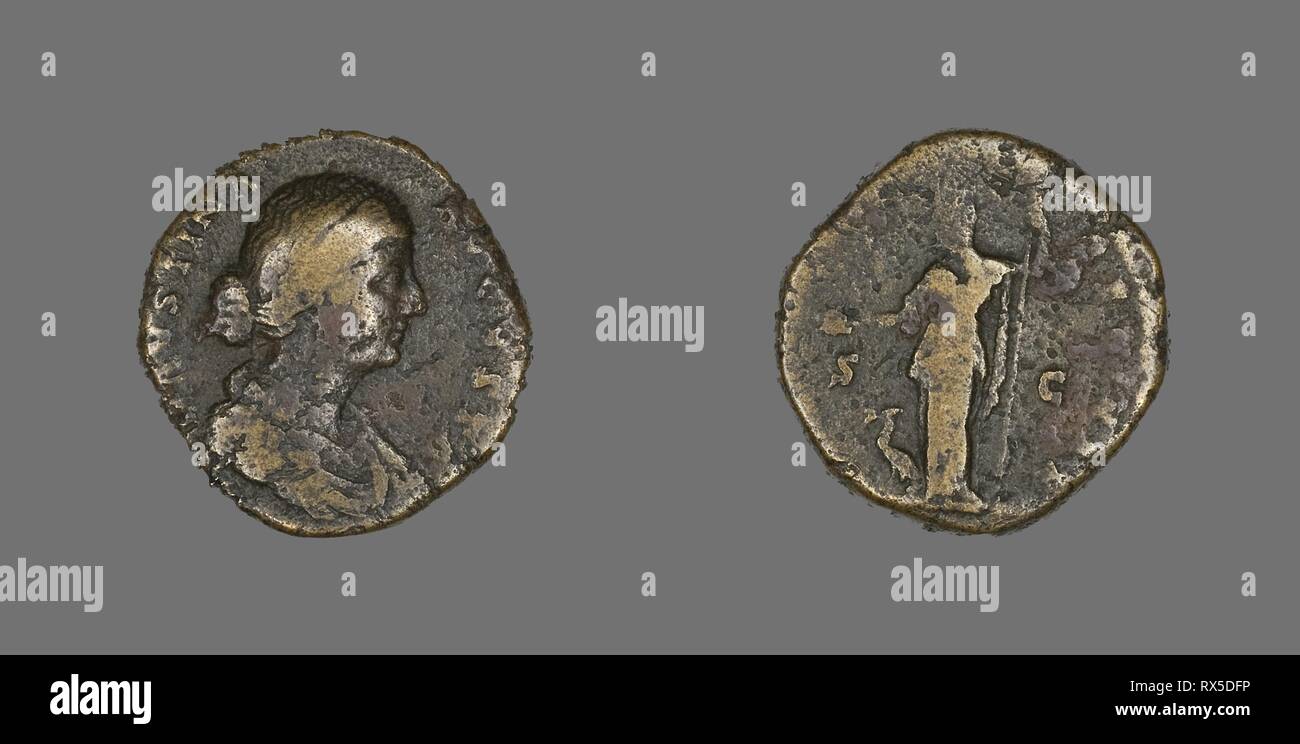 Coin Portraying Empress Faustina the Younger. Roman. Date: 161 AD-176 ...