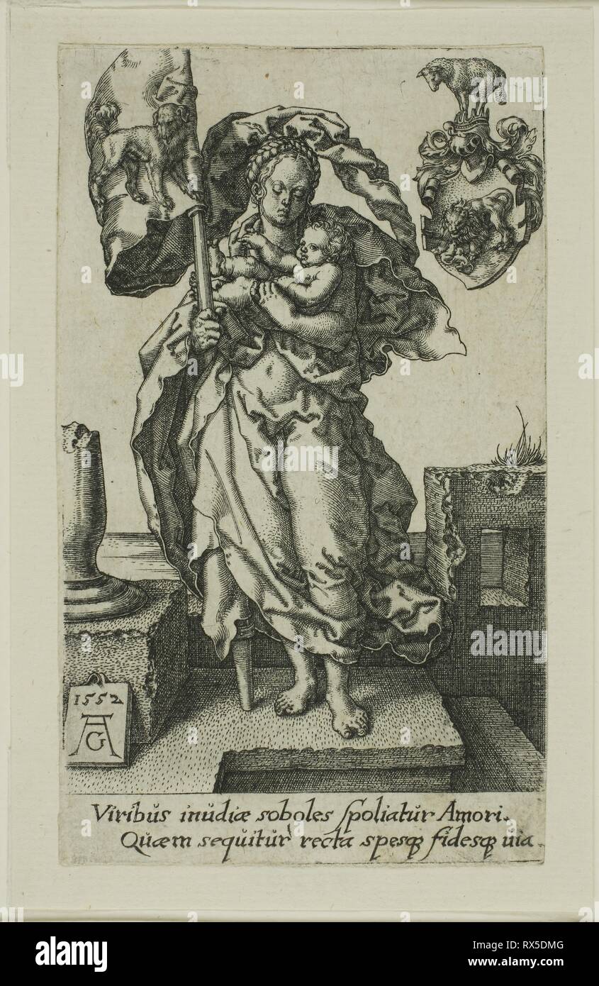 Compassion, from the Virtues. Heinrich Aldegrever; German, 1502-c.1560 ...