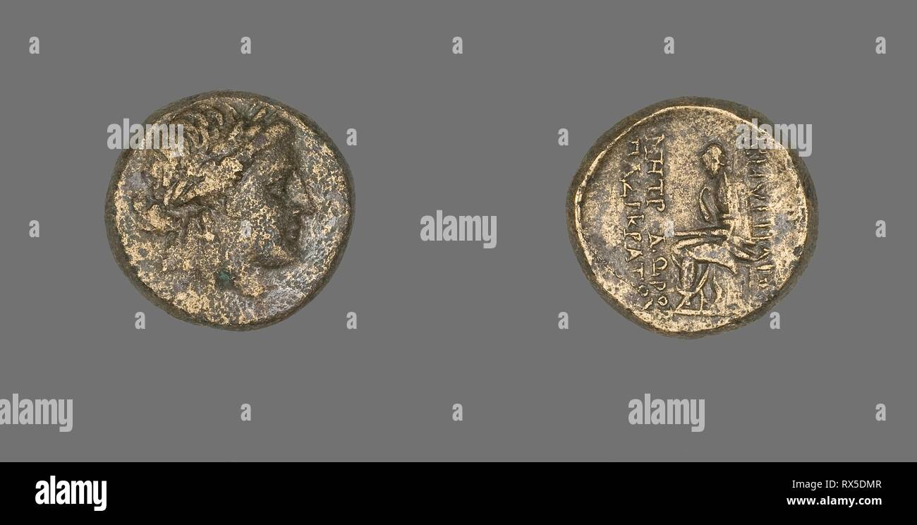 Coin Depicting the God Apollo. Greek, minted in Smyrna, Ionia. Date ...