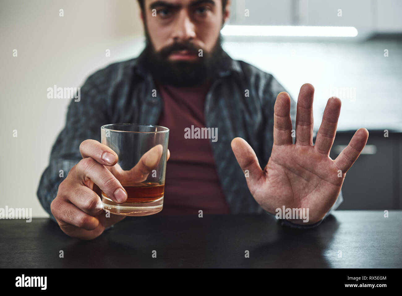 Hand reject alcohol hi-res stock photography and images - Alamy