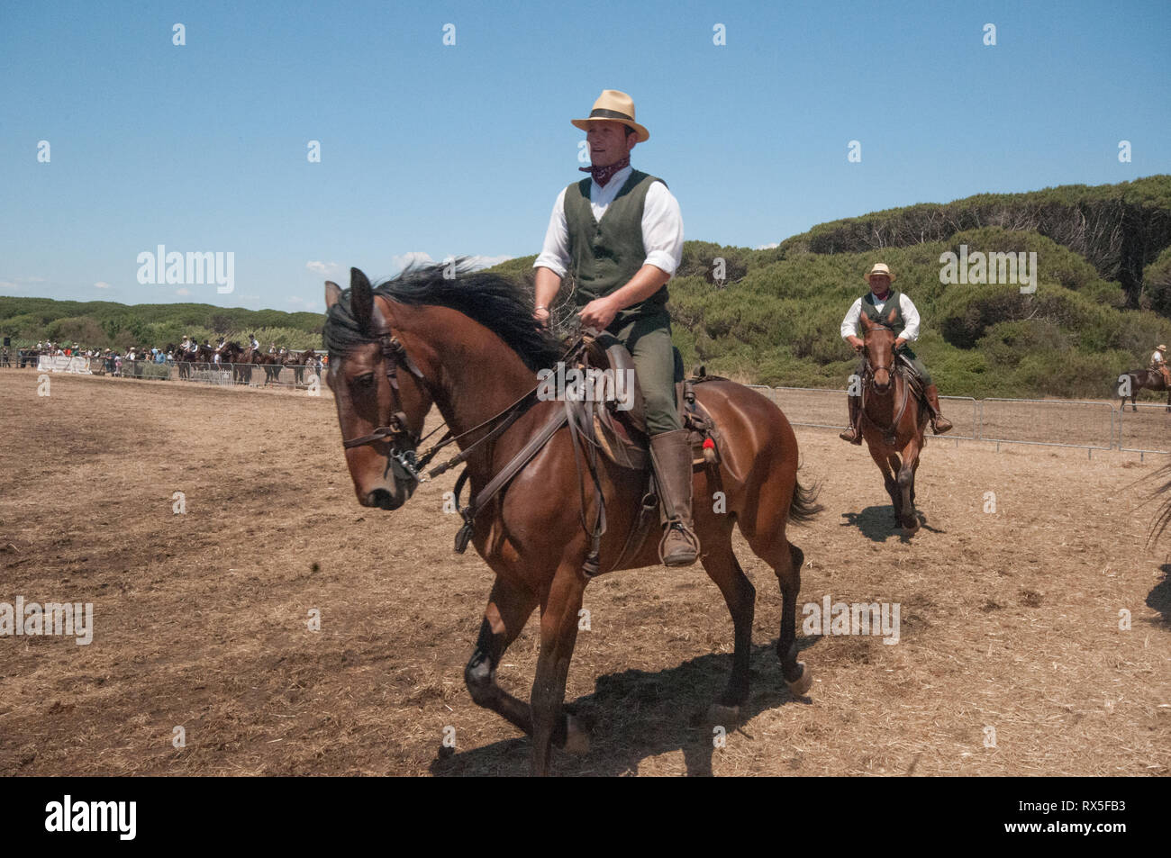 Europe, Italy, Latium, Tarquinia, Game Fair, Italian cowboy, butteri ...