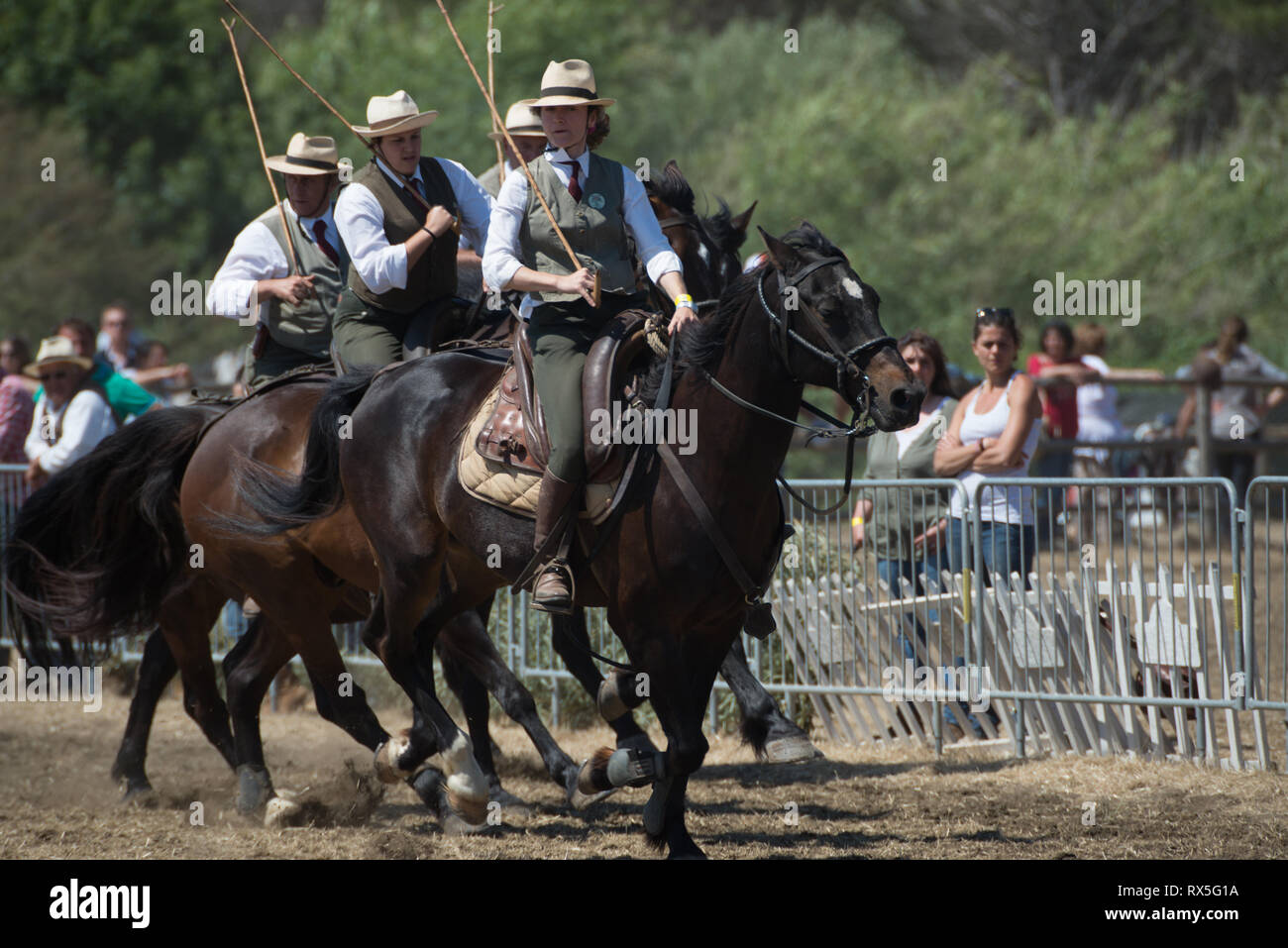 Europe, Italy, Latium, Tarquinia, Game Fair, Italian cowboy, butteri ...