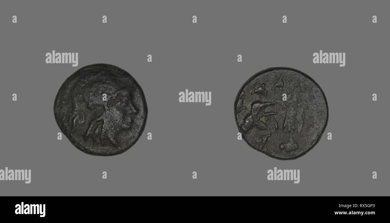 Coin Depicting the Goddess Athena. Greek. Date: 277 BC-239 BC ...