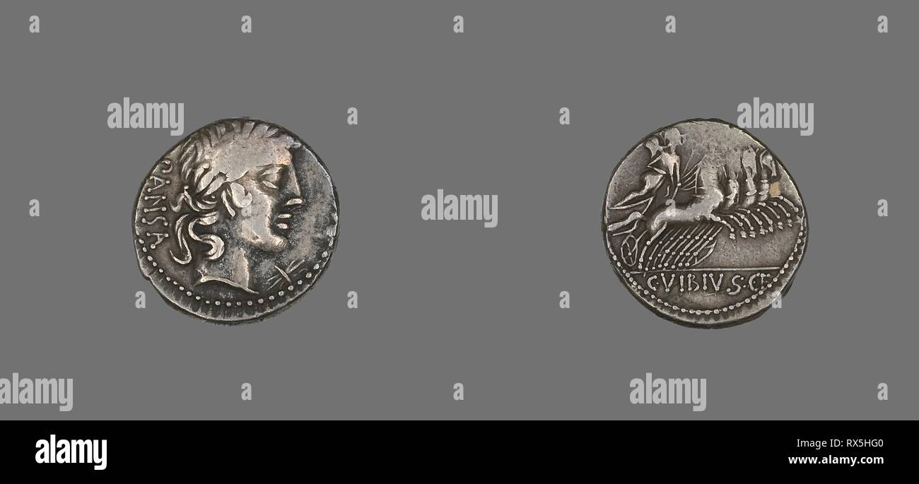 Denarius (Coin) Depicting the God Apollo. Roman, minted in Rome. Date ...