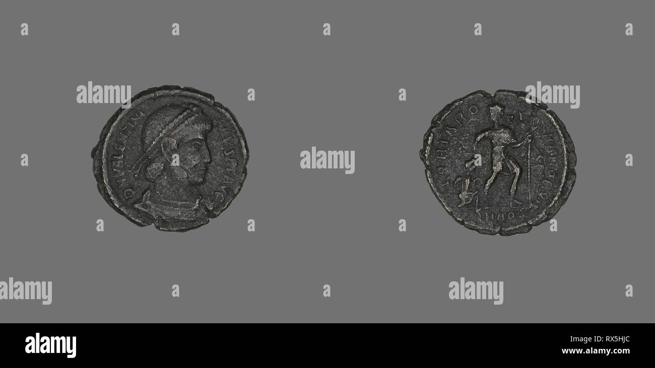 Coin Portraying Emperor Valentinian I. Roman. Date: 364 AD-375 AD ...