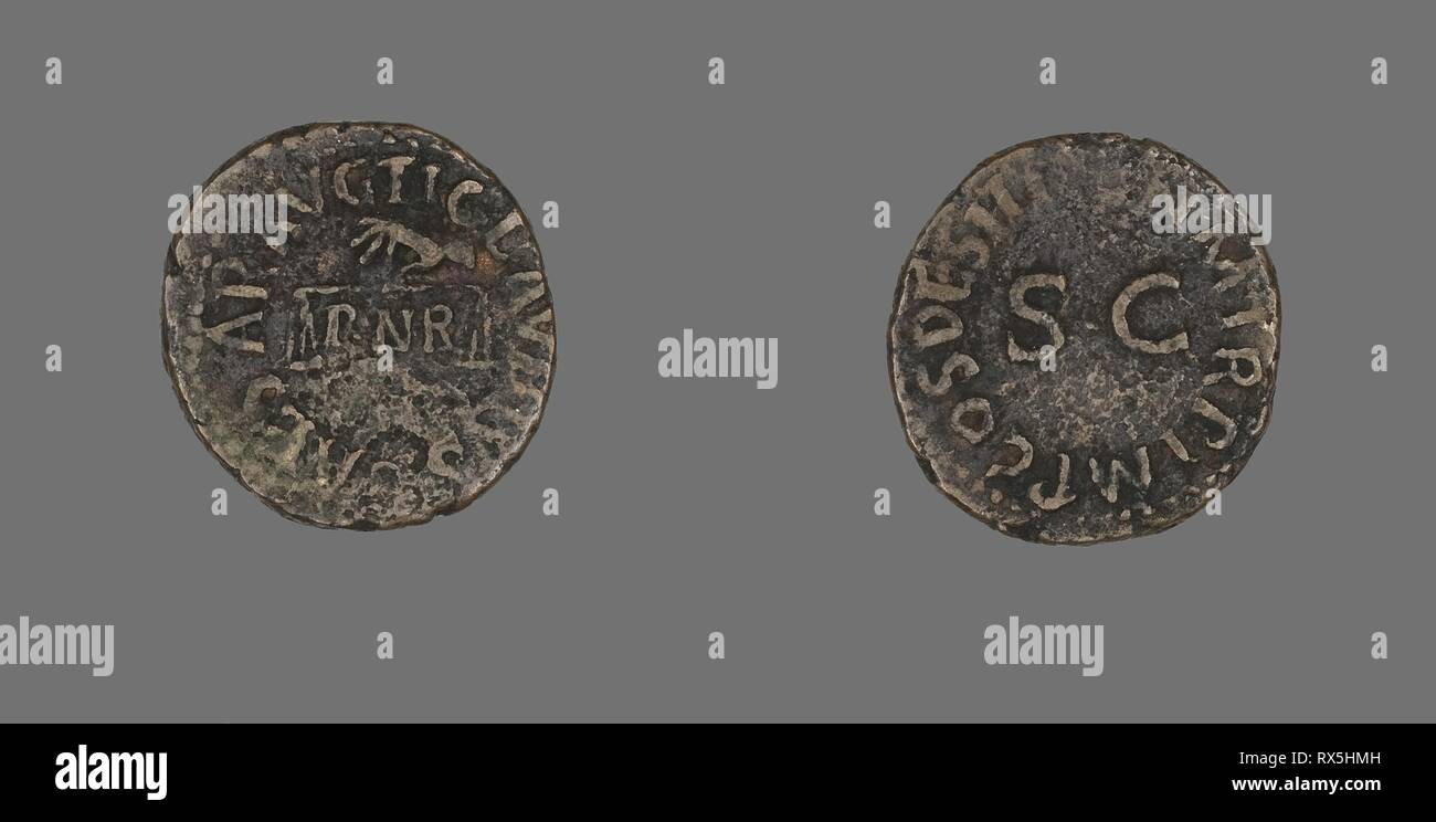 Coin Depicting Hand with Scales. Roman. Date: 41 AD-54 AD. Dimensions ...