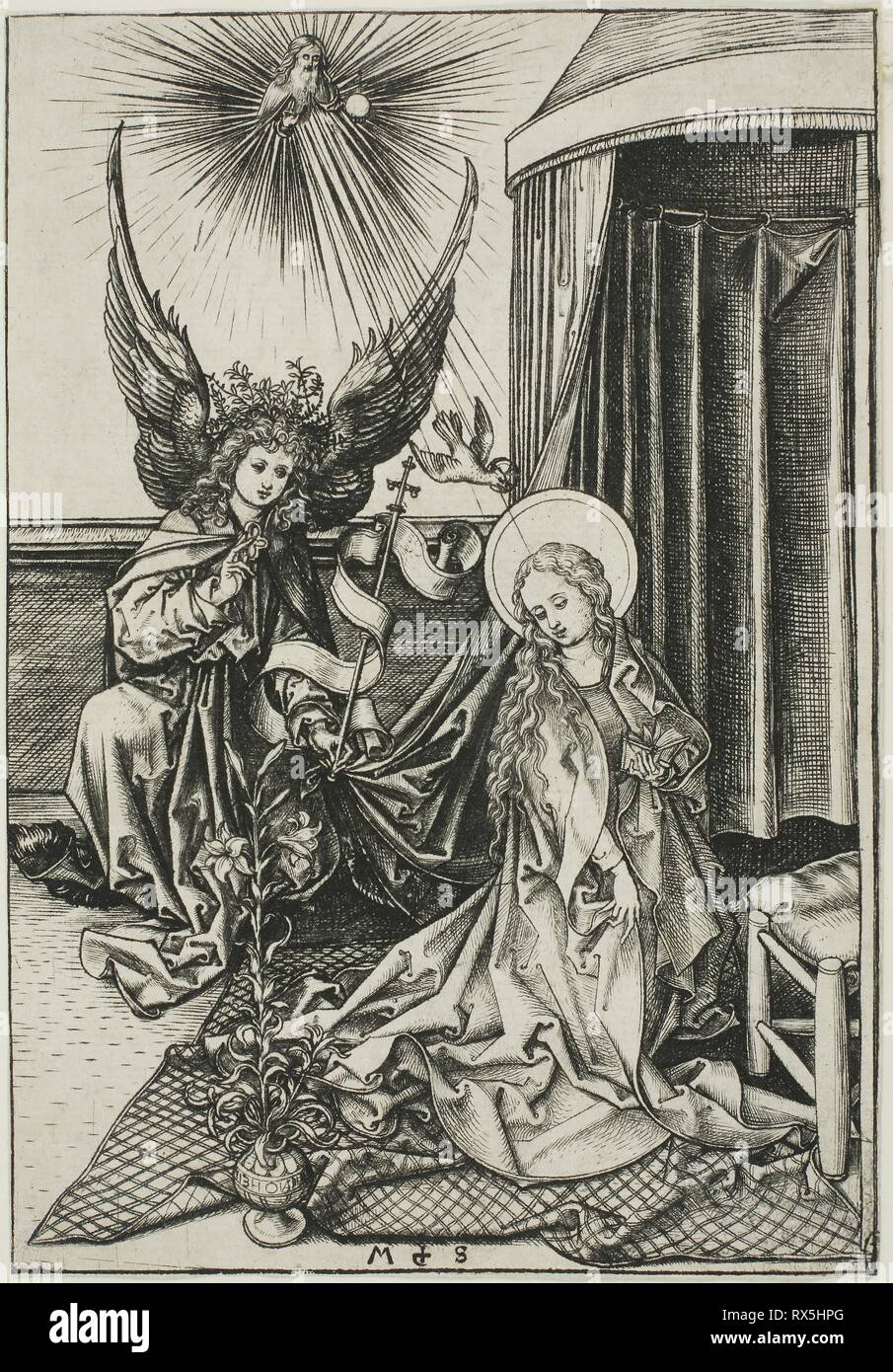 The Annunciation. Martin Schongauer; German, c. 1450-1491. Date: 1479 ...