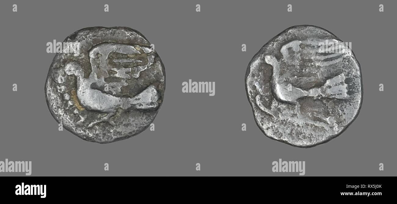Obol (Coin) Depicting a Dove. Greek. Date: 400 BC-323 BC. Dimensions ...