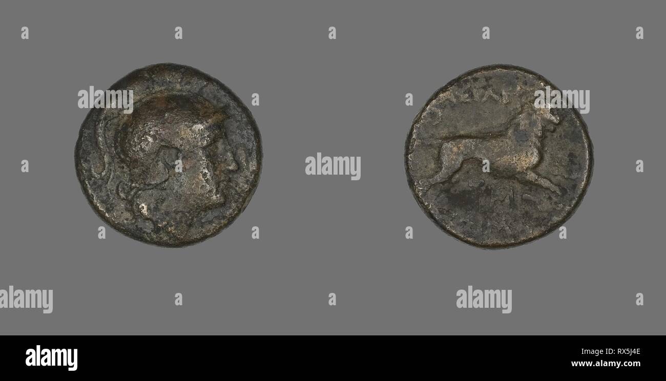 Coin Depicting the God Ares. Greek; Thrace. Date: 306 BC-281 BC ...