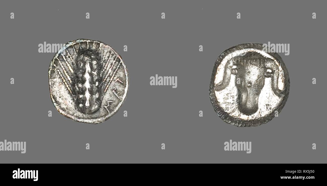 Diobol (Coin) Depicting an Ear of Grain. Greek; minted in Metapontum ...