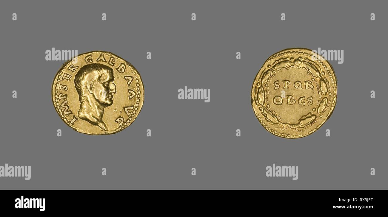 Aureus (Coin) Portraying Emperor Galba. Roman. Date: 68 AD-69 AD ...