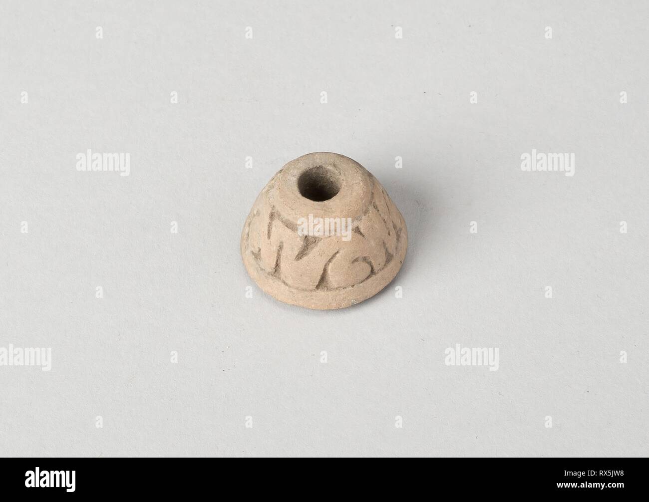 Ear Ornament or Spindle Whorl with Modeled Design. Aztec (Mexica ...