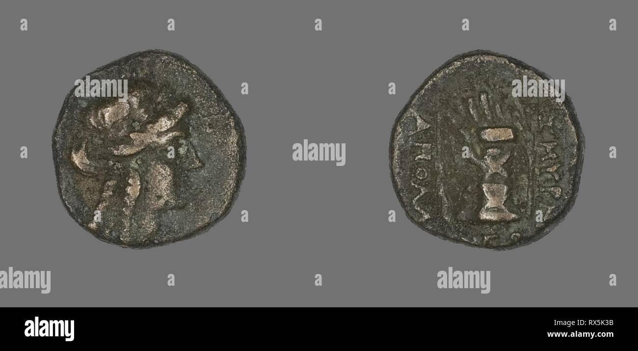 Coin Depicting the God Apollo. Greek, minted in Smyrna, Ionia. Date ...