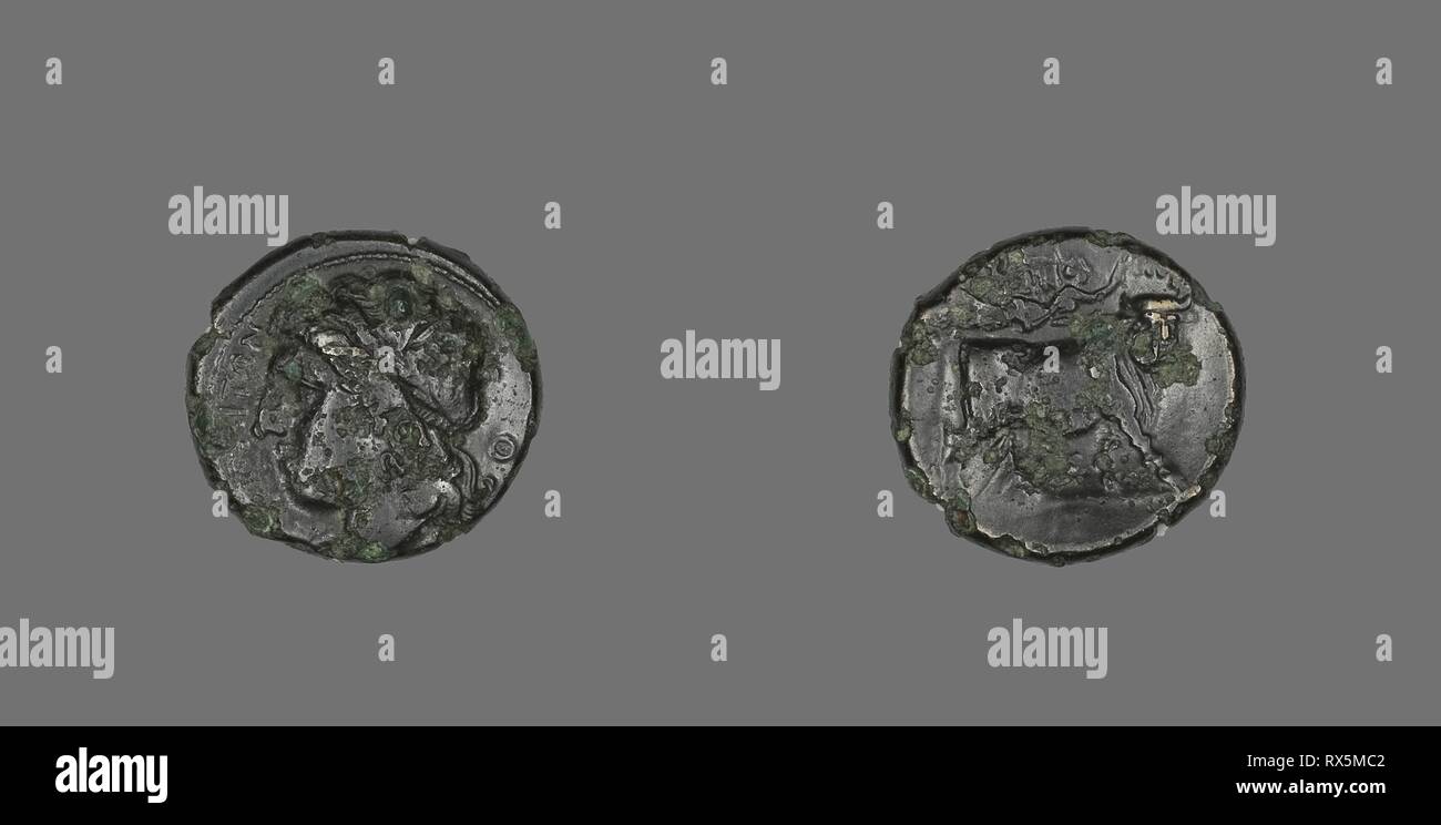 Coin Depicting the God Apollo. Greek. Date: 340 BC-241 BC. Dimensions ...