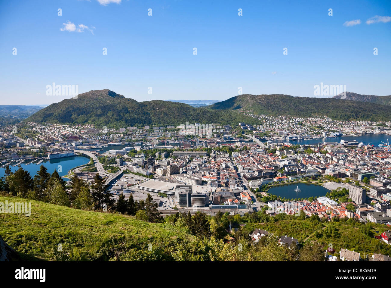 Aerial view bergen hi-res stock photography and images - Alamy
