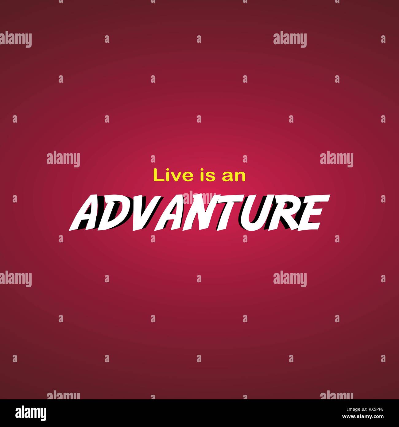 Live your adventure Stock Vector Images - Alamy