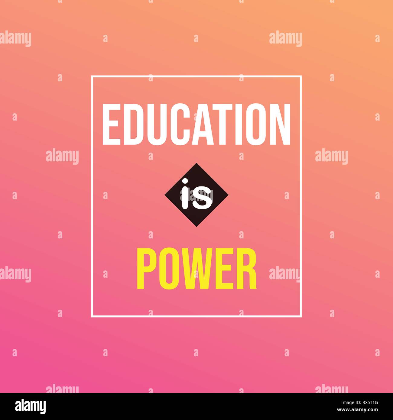 Education is power. Education quote with modern background illustration ...