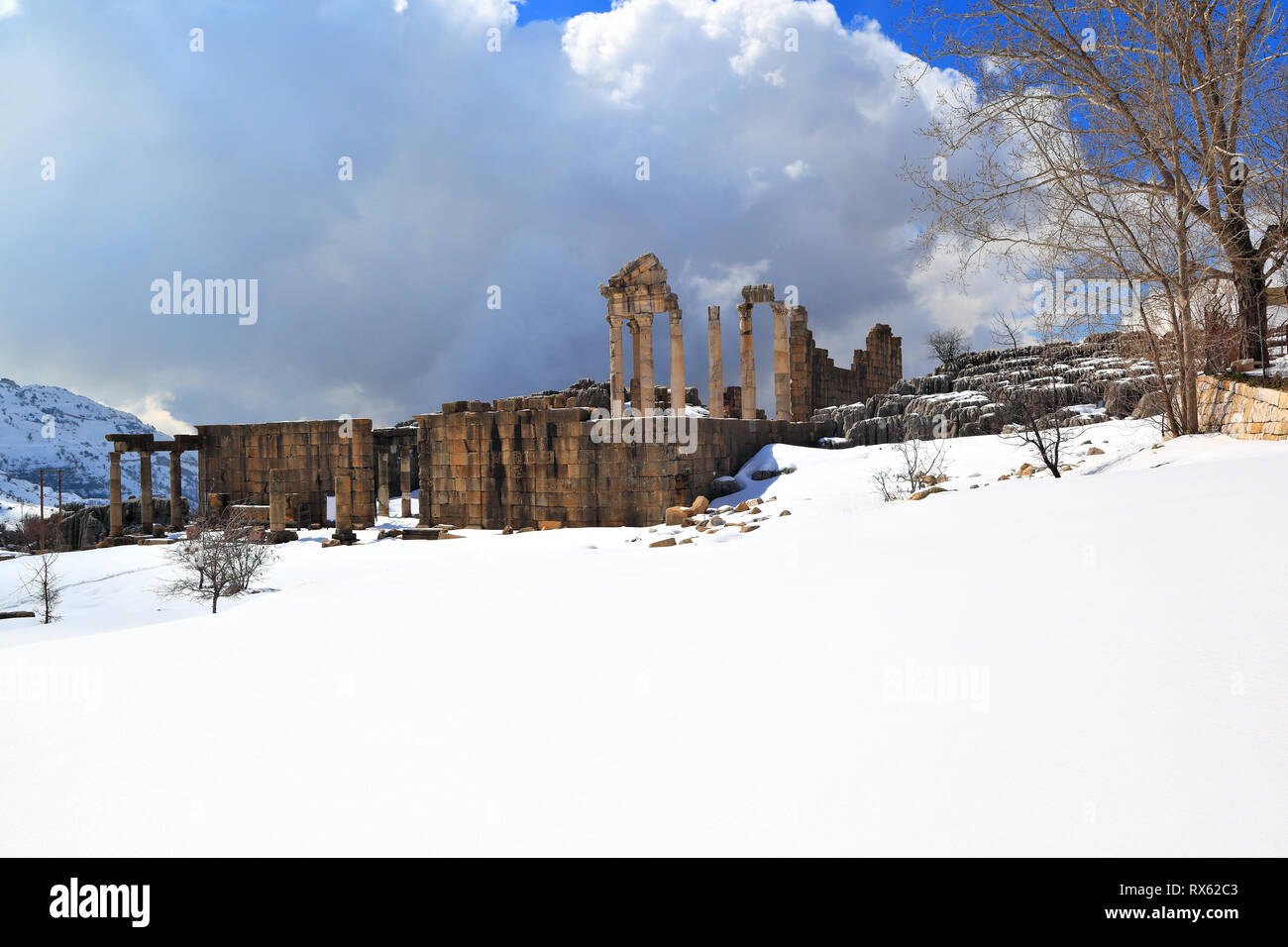 Ancient Roman Temple Faqra, Lebanon Stock Photo - Alamy