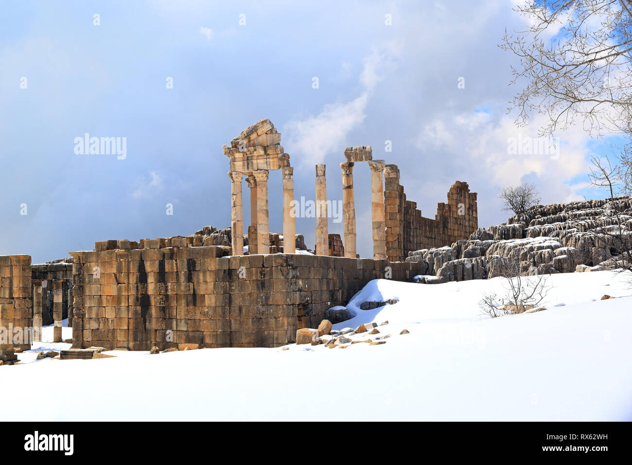 Ancient Roman Temple Faqra, Lebanon Stock Photo - Alamy