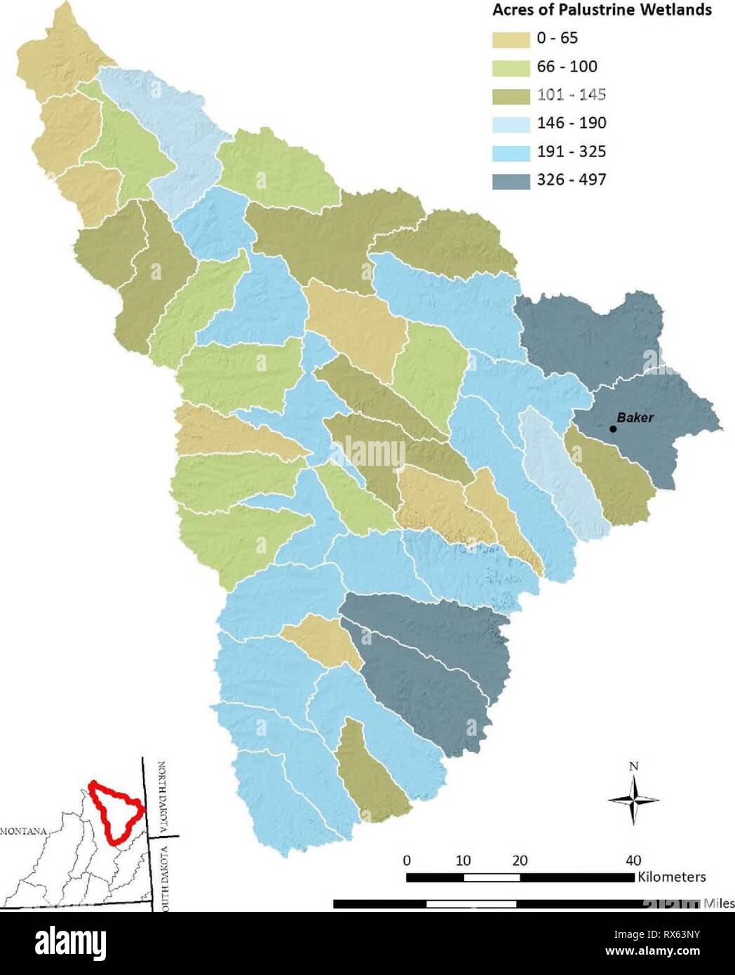 Southeast Montana wetland assessment Stock Photo - Alamy