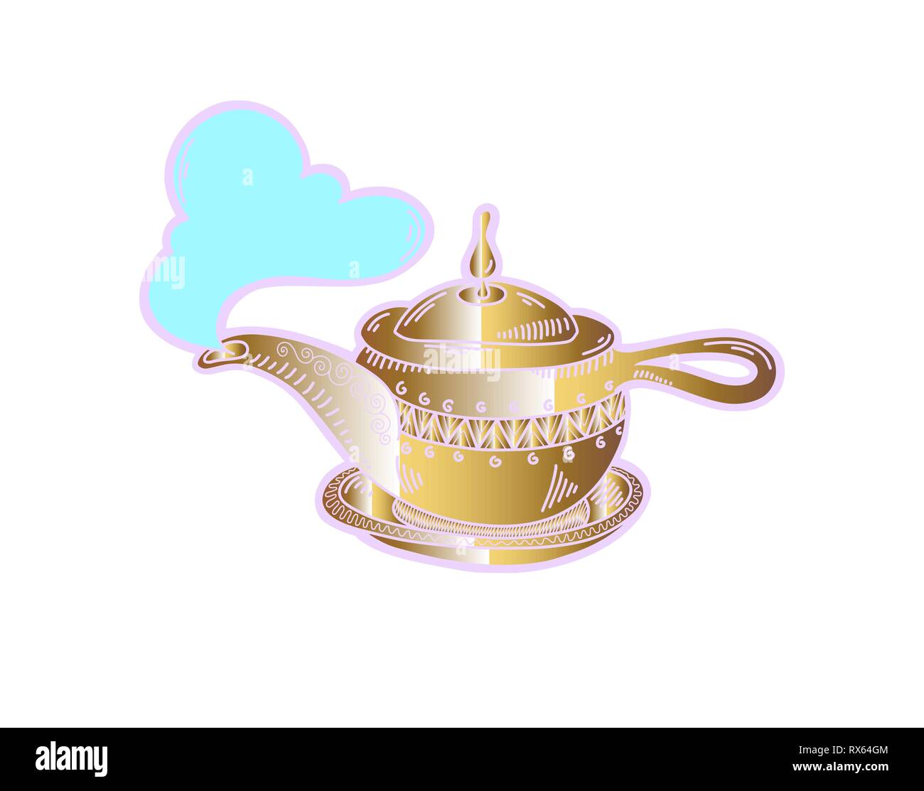 Arabic lamp sketch Stock Vector Images - Alamy